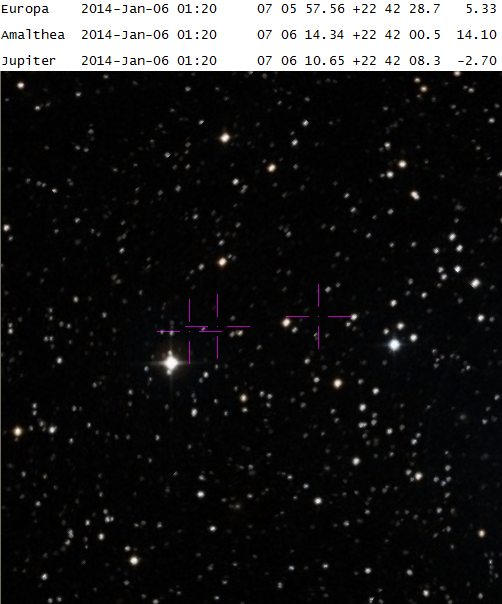 Jupiter V - Amalthea während der Opposition 2014