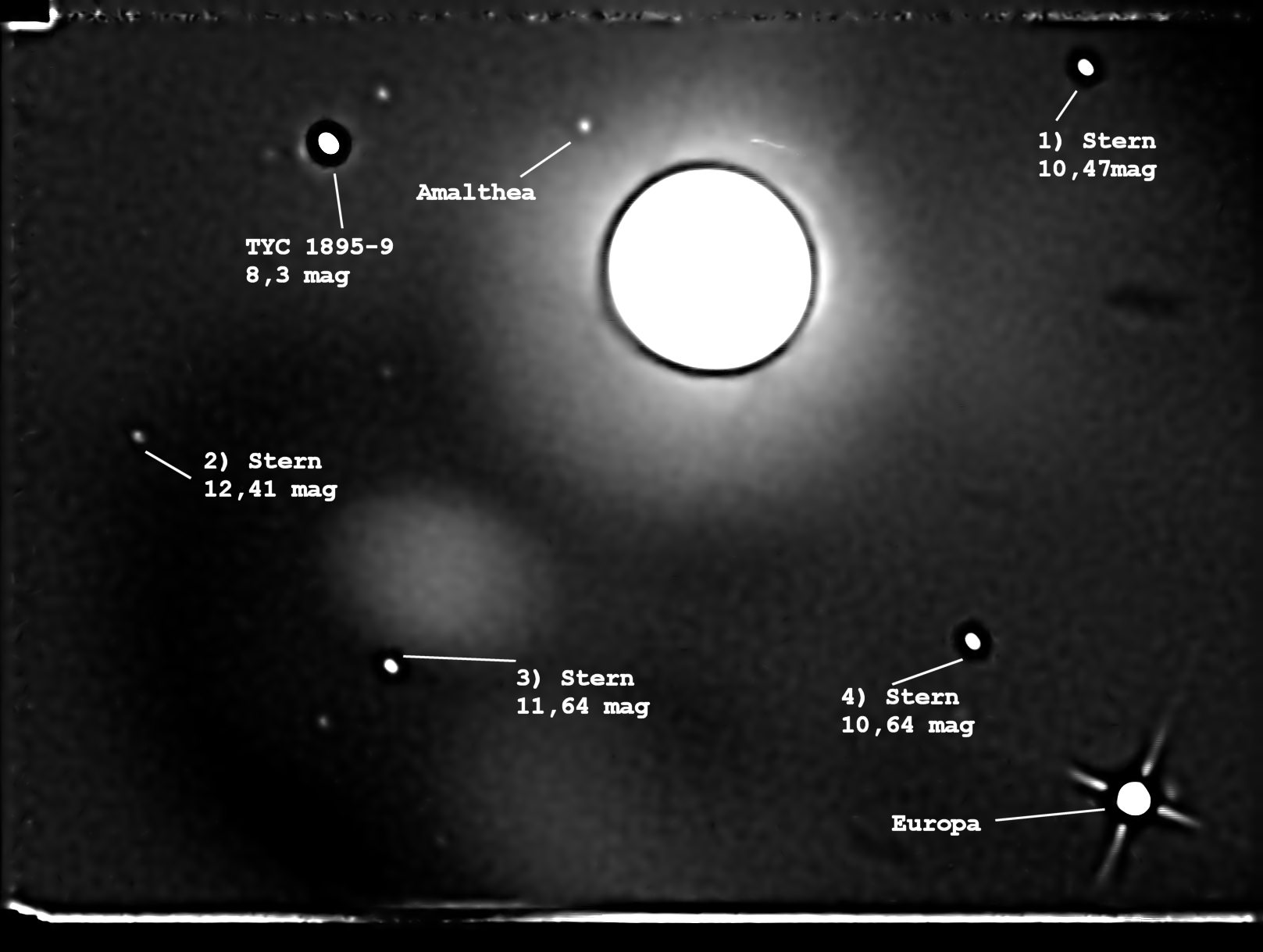 Jupiter V - Amalthea während der Opposition 2014