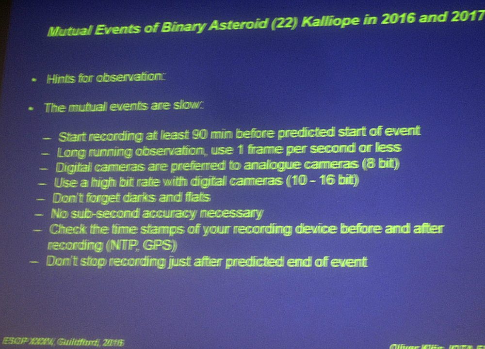 Mondereignisse von (22) Kalliope